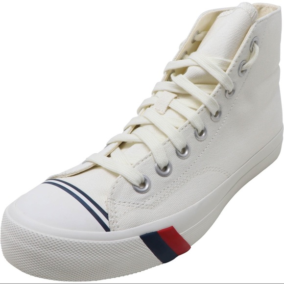 Keds | Shoes | Pro Keds Vintage White High Top Canvas Sneakers | Poshmark